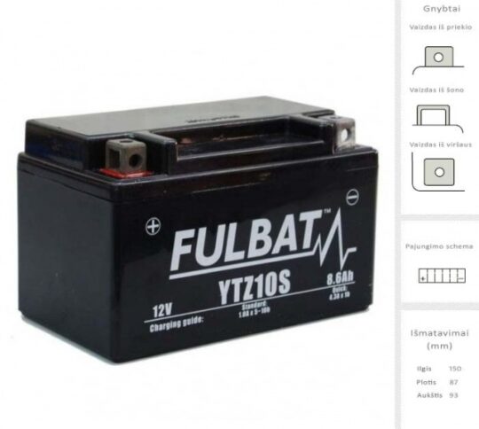 Fulbat Akumuliatorius 8.6 Ah 190 A EN 12V | Padangiukas